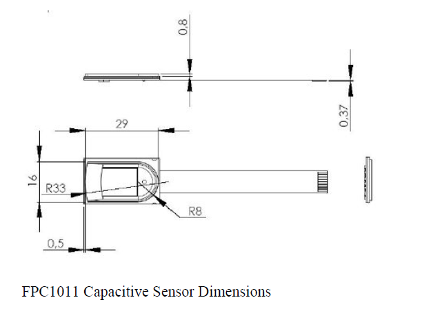 CAMA-SM30 Biometric Fingerprint Sensor Module - CAMABIO